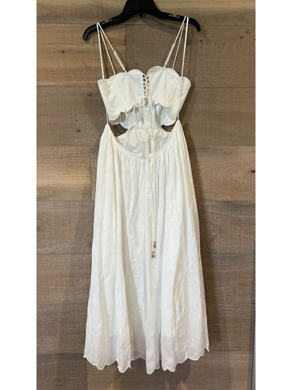 Zimmermann | Dresses | Zimmermann Rhiannon Scallop Linen Voile Cutout ...